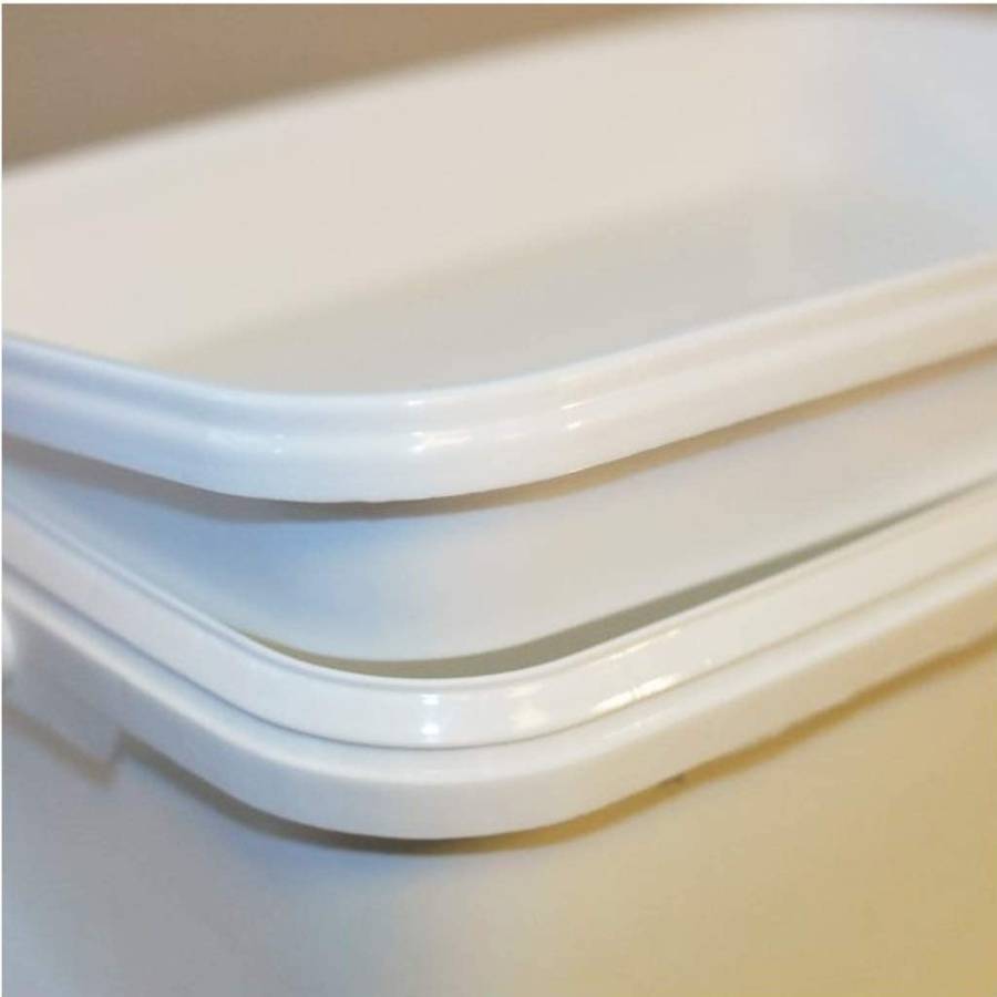 FOOD STORAGE BUCKET 4KG SQUARE For all types of food, ICE CREAM storage ...